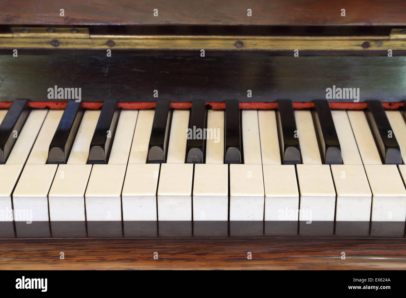 piano keys and wood grain of classic piano Stock Photo - Alamy