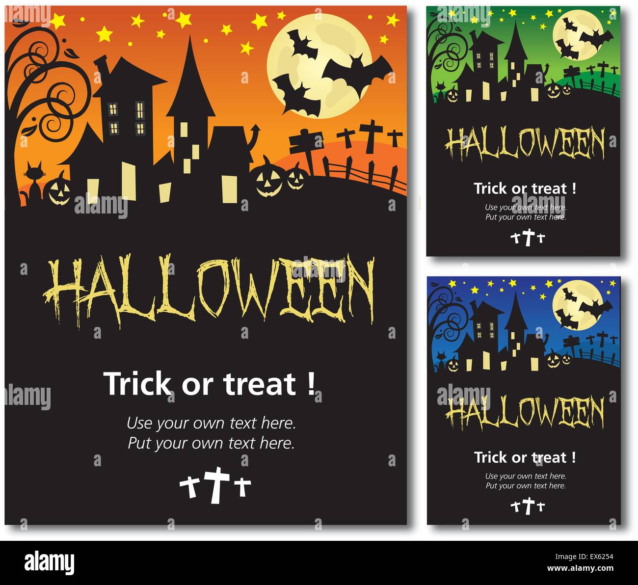 Halloween invitation poster or card illustration Stock Vector Image ...