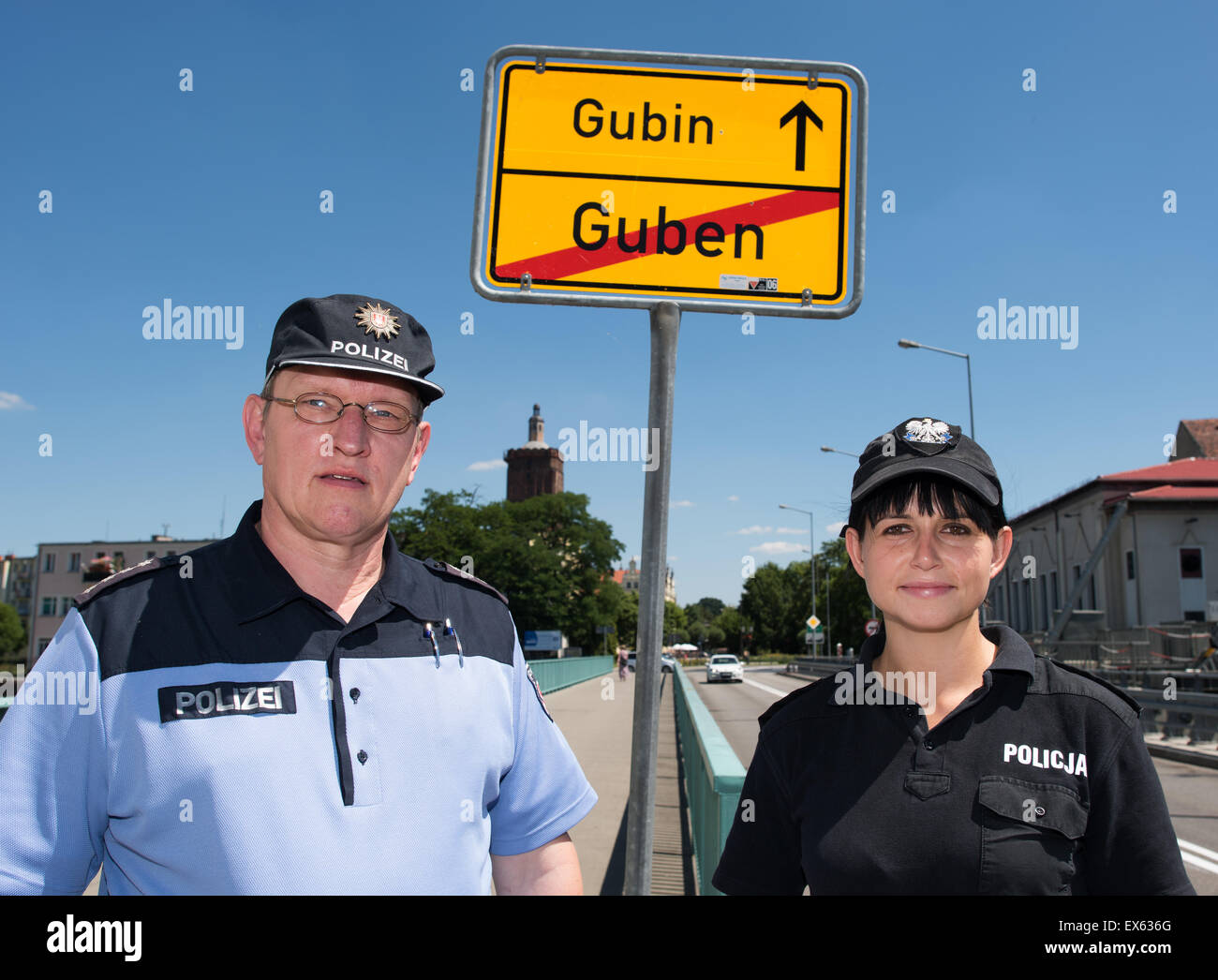 Guben, Germany. 02nd July, 2015. German police chief inspector Ingo ...