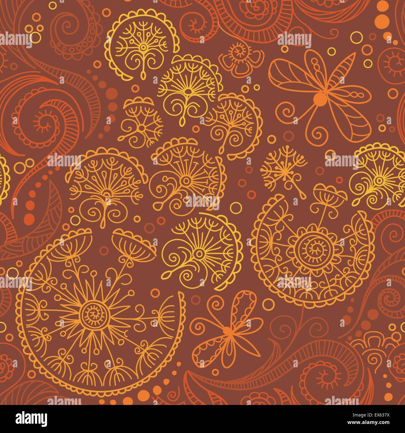 vector seamless color floral pattern Stock Vector Image & Art - Alamy