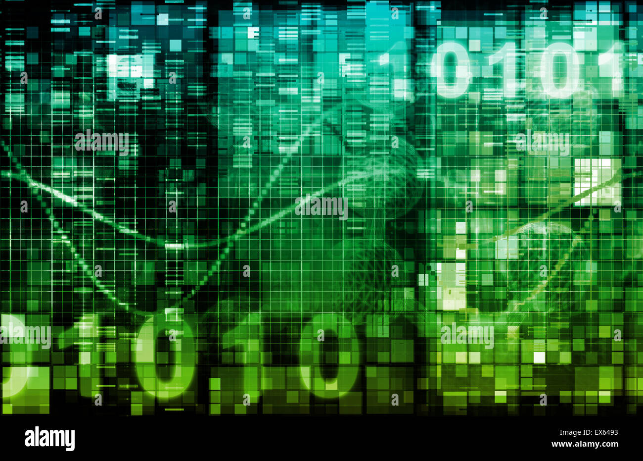 Computer Technology with Laptop and Digital Art Stock Photo - Alamy