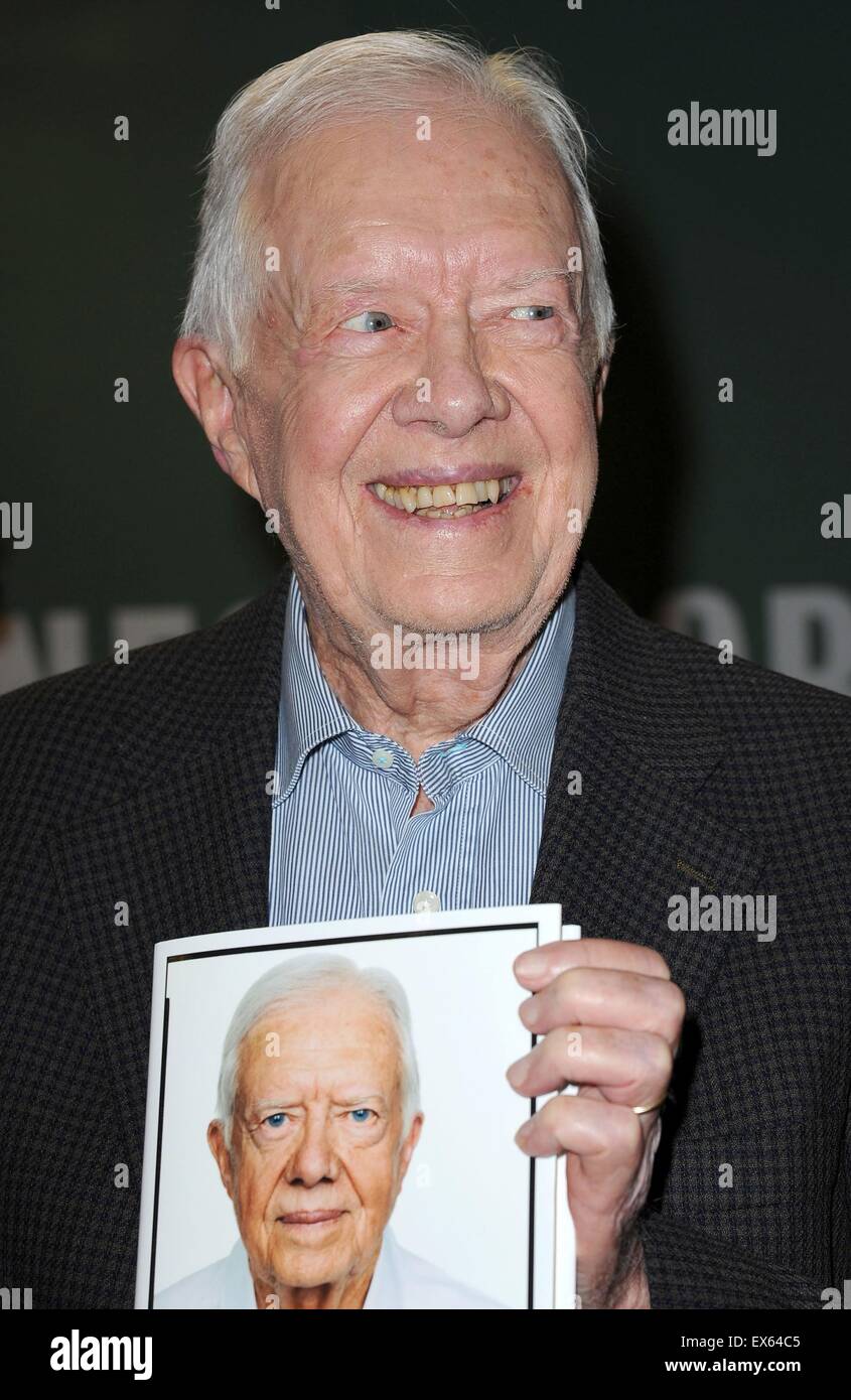New York, NY, USA. 7th July, 2015. Jimmy Carter at in-store appearance ...