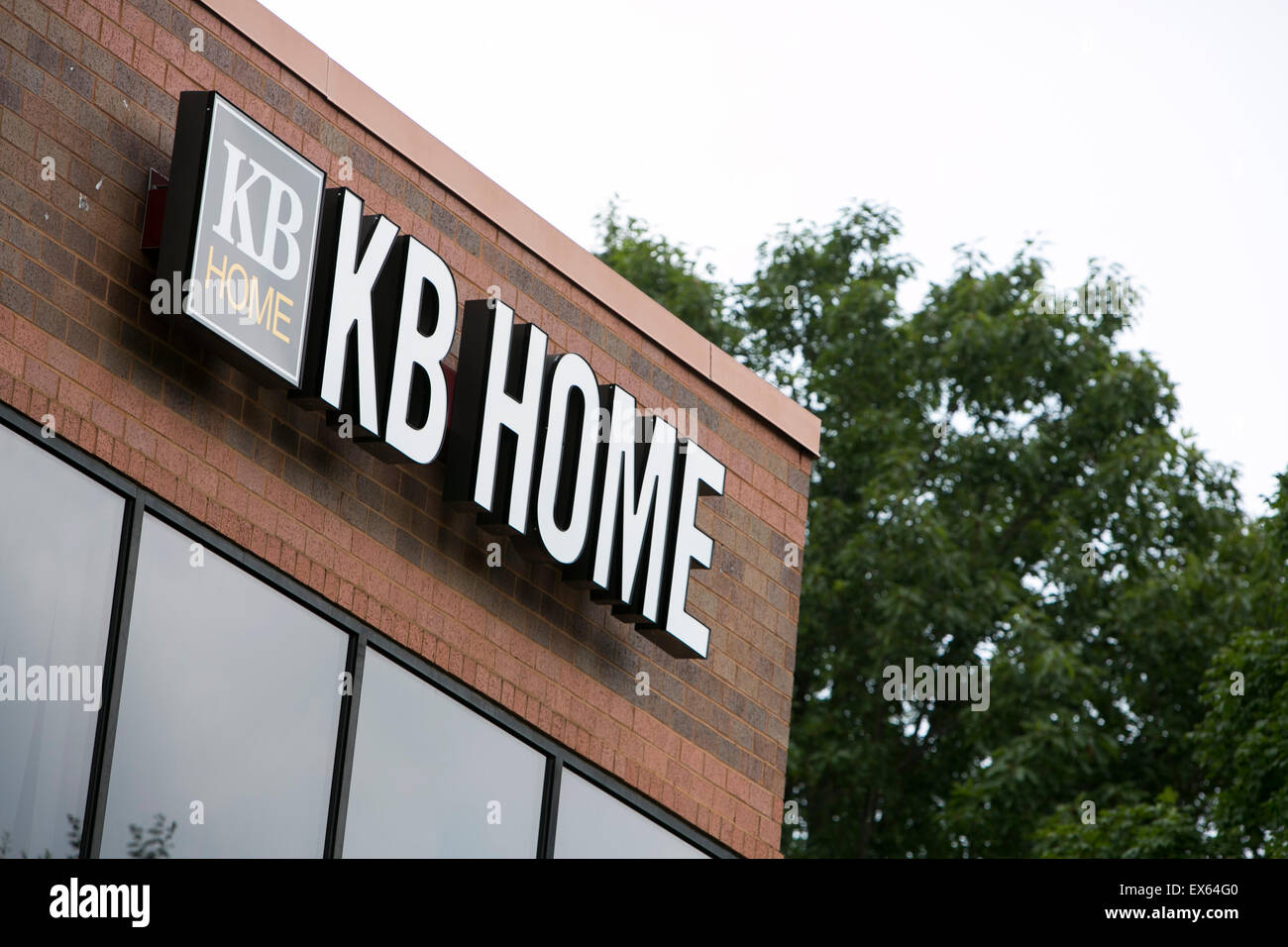 A logo sign outside of a facility occupied by KB Home in Reston ...