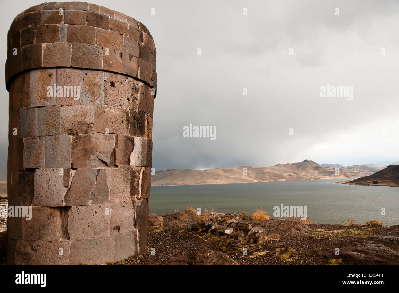 Sillustani Burial Ground - Peru Stock Photo - Alamy