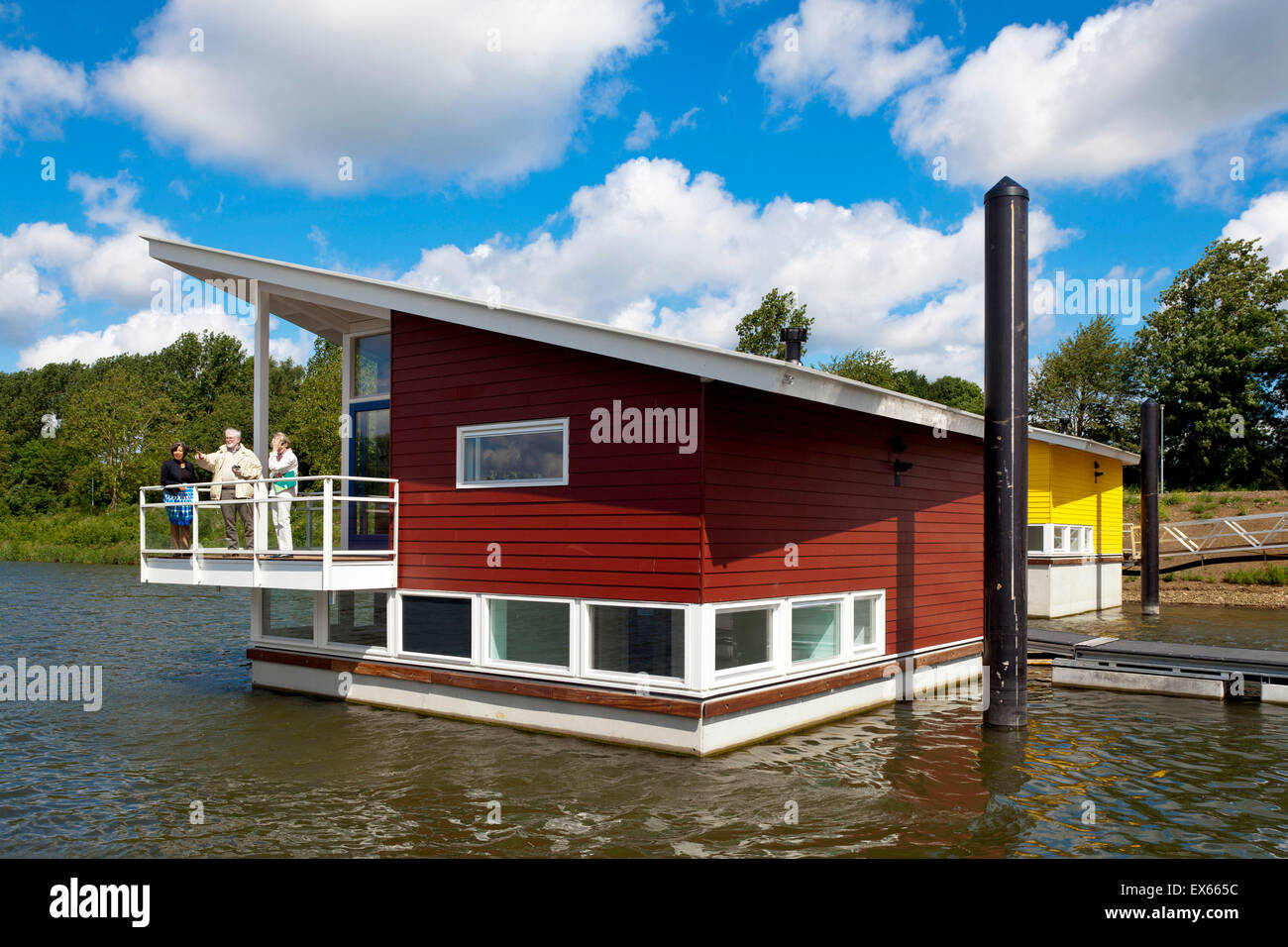 Europa, the Netherlands, Gelderland, flood protected amphibian homes on ...