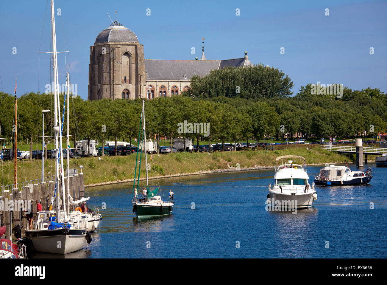 Europe, Netherlands, Zeeland, the village Veere on the peninsula ...