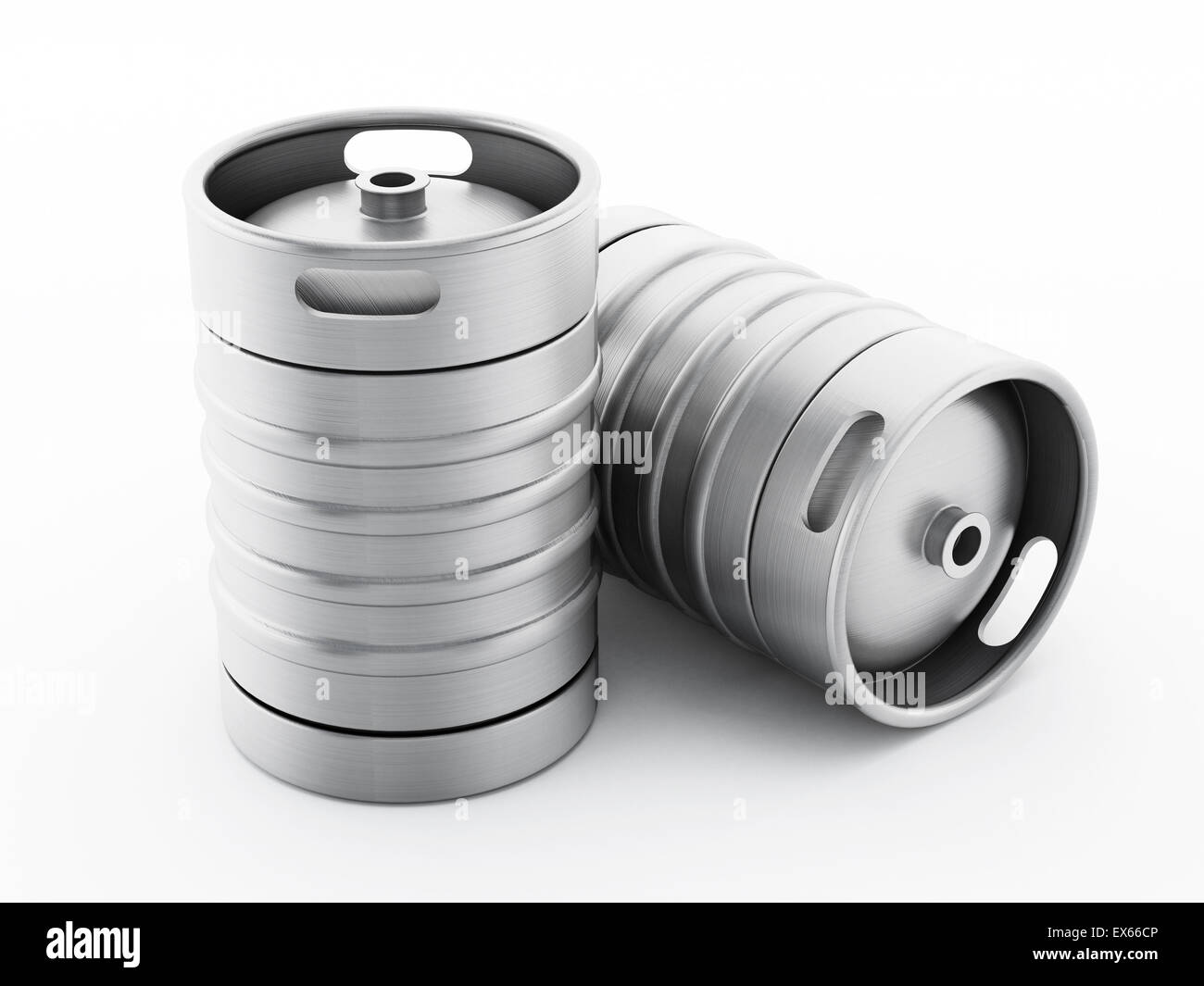 Two kegs isolated on white background Stock Photo - Alamy