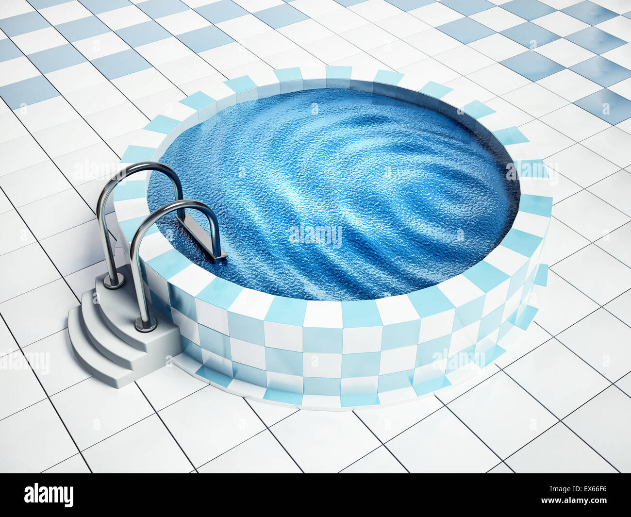 Swimming pool with a clean blue water in it Stock Photo - Alamy