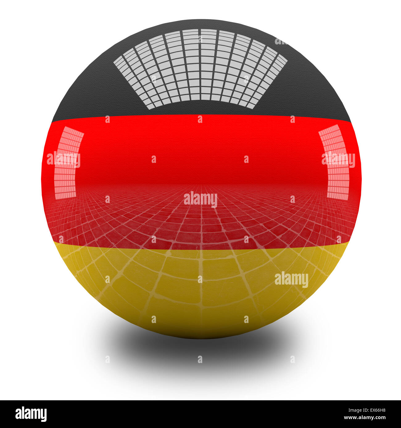 3d rendering of a german flag on a sphere Stock Photo - Alamy