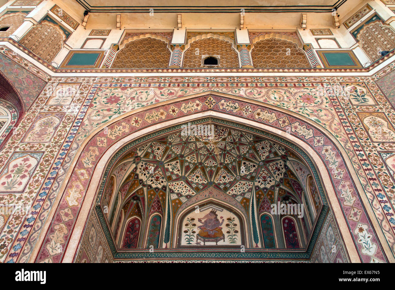 Ganesh Pol gate in the Amber Fort or Amer Palace, Jaipur, Rajasthan ...