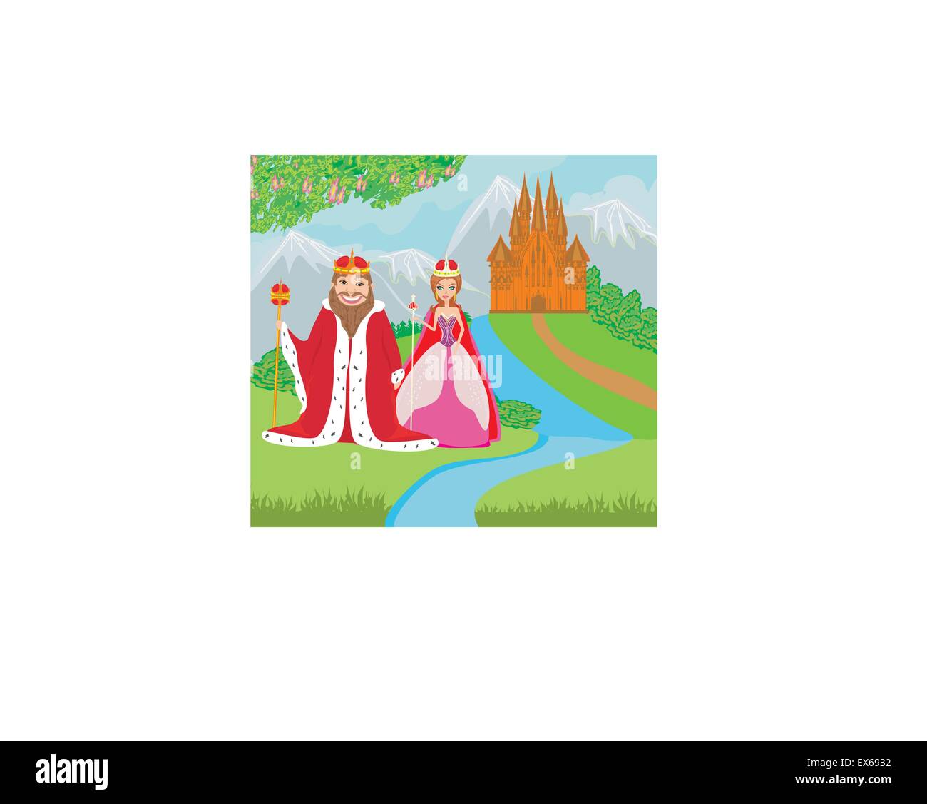 Flowers in front wall Stock Vector Images - Alamy