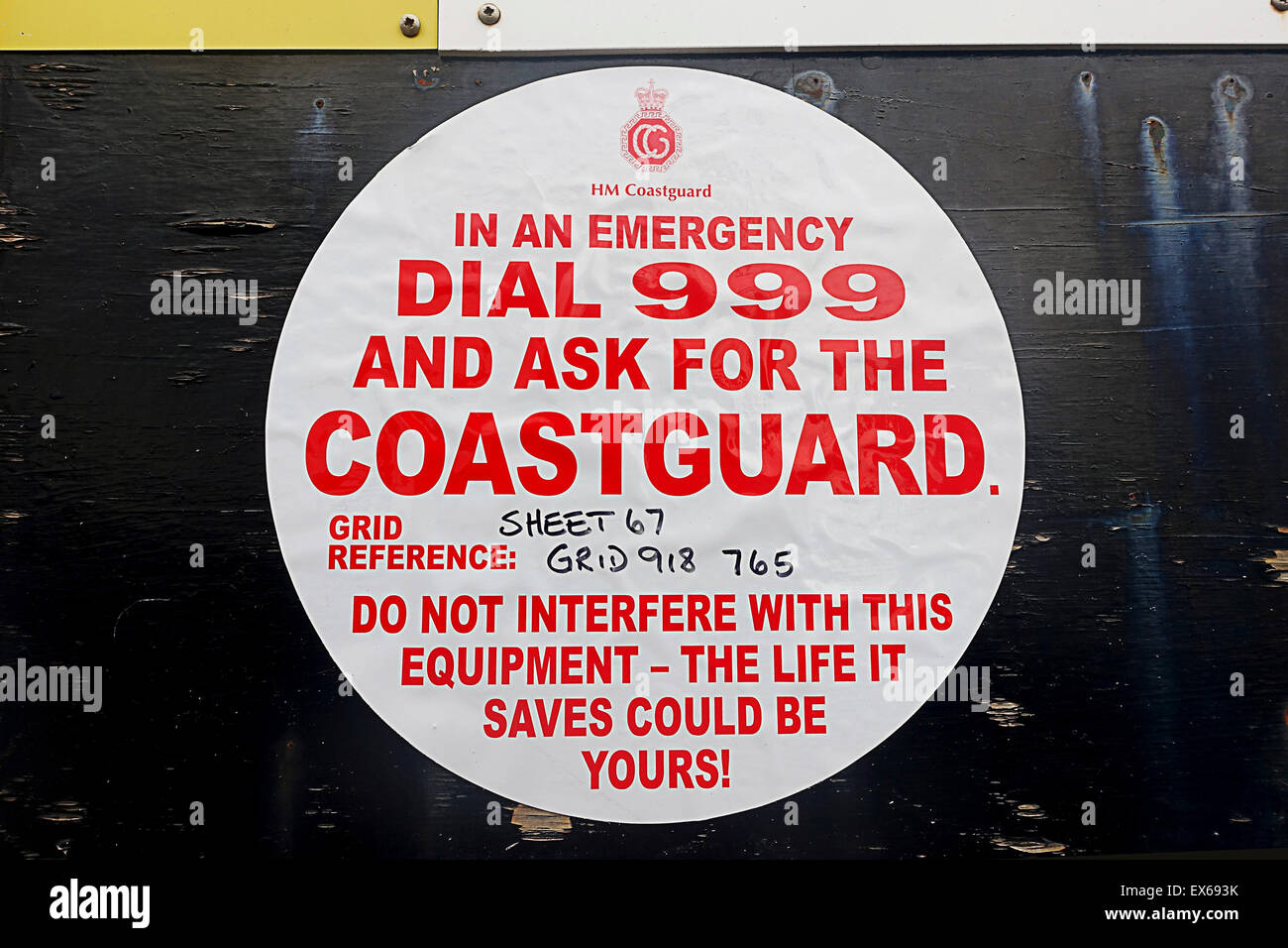 Coastguard notice hi-res stock photography and images - Alamy