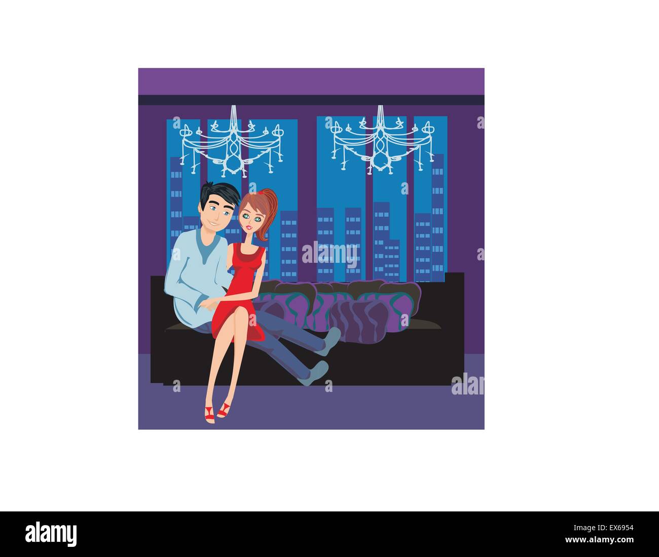 Couple in love hugs Stock Vector Images - Alamy