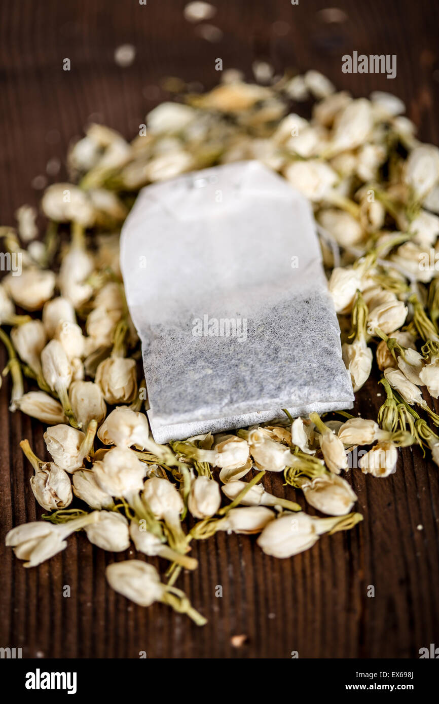 Tea bag with dried flowers Stock Photo - Alamy