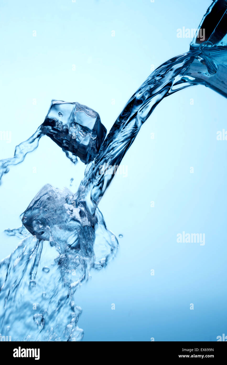 Ice cubes underwater Stock Photo - Alamy