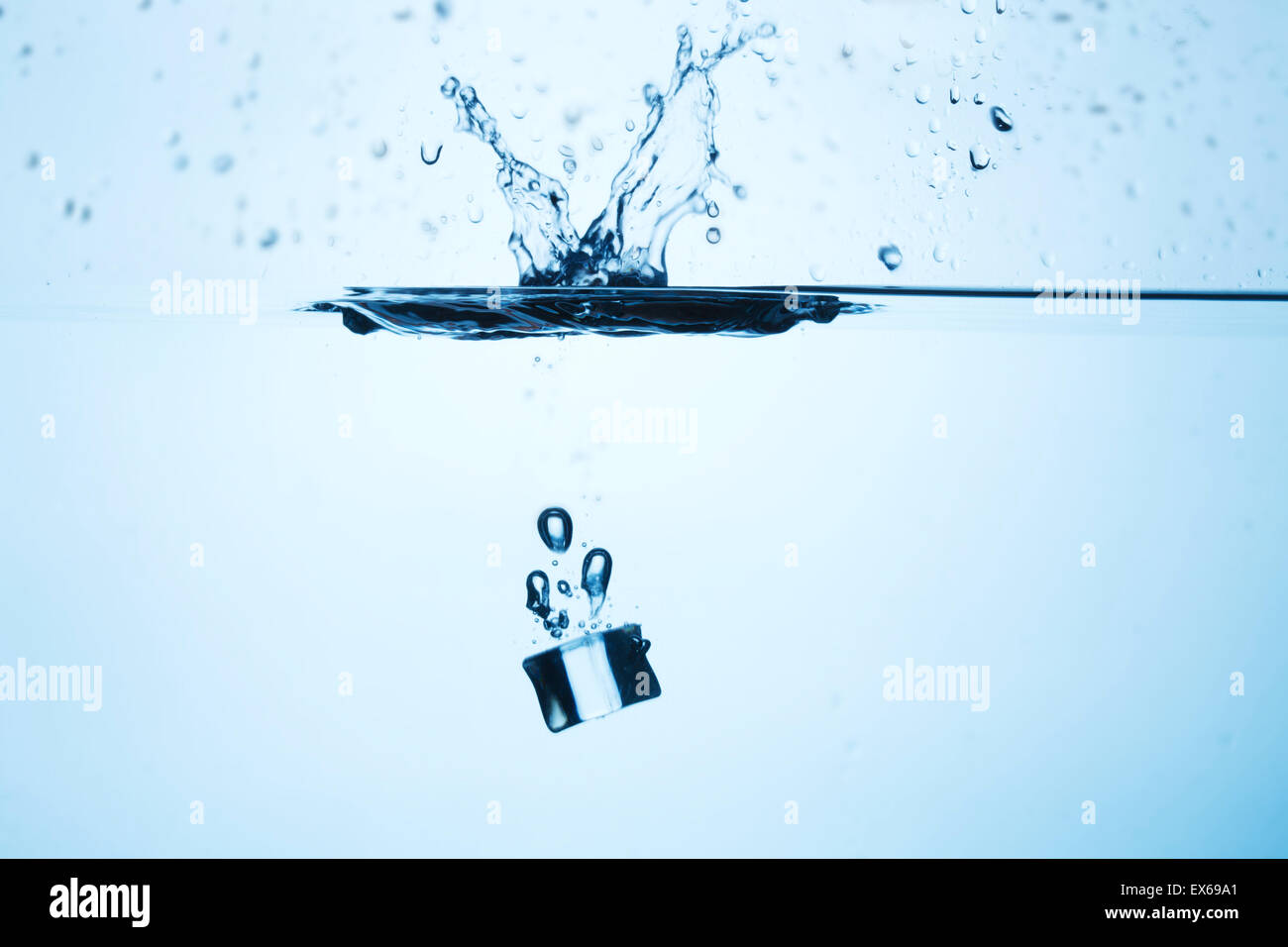 Ice cubes underwater Stock Photo - Alamy