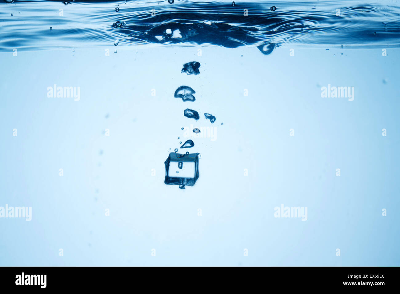Ice cubes underwater Stock Photo - Alamy