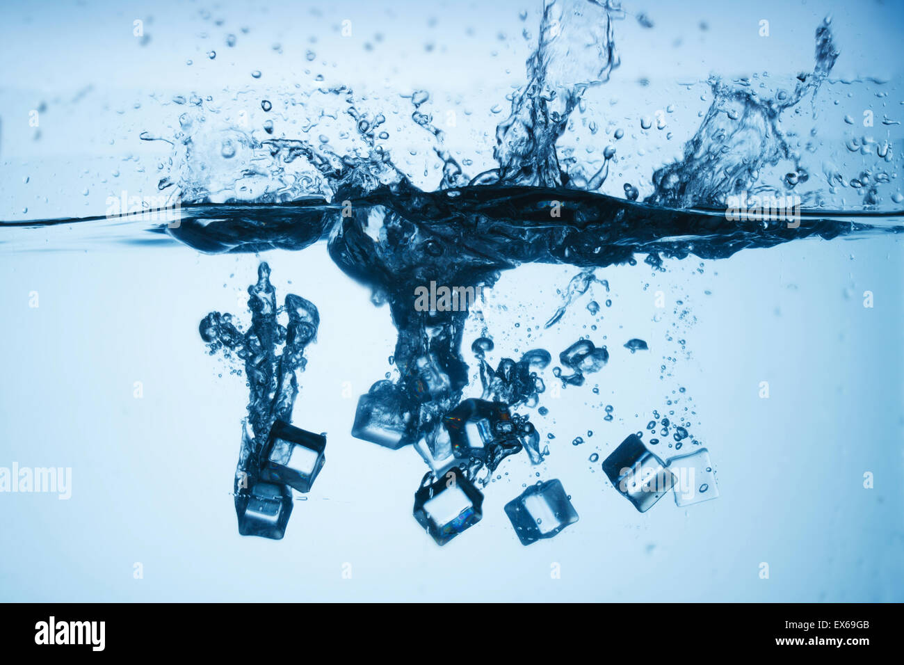 Ice cubes underwater Stock Photo - Alamy