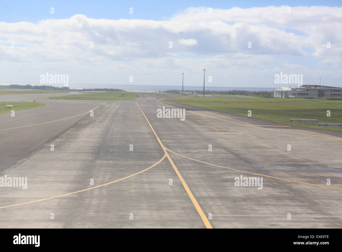 Airplane on runway Stock Photo - Alamy