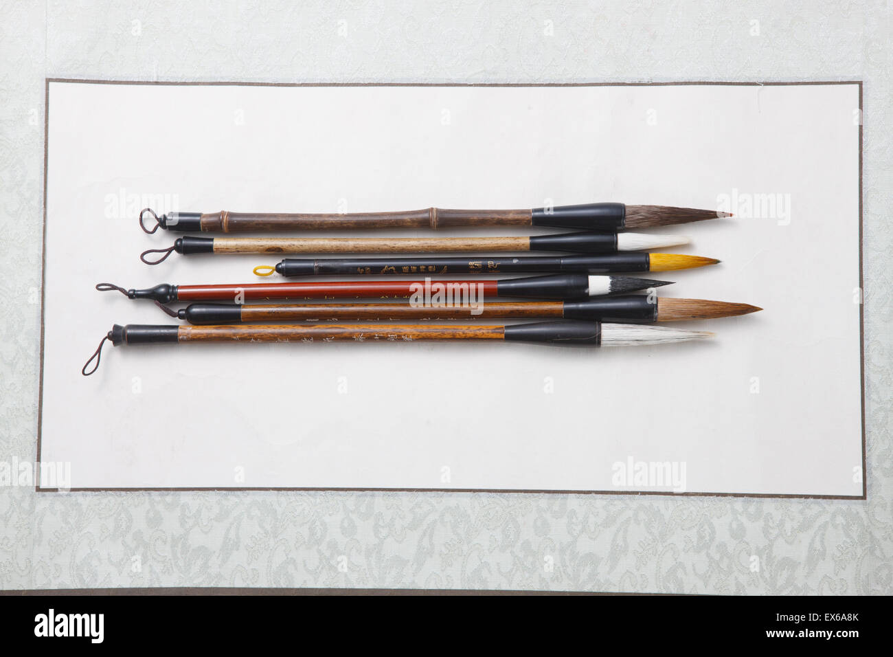 Still life calligraphy brush Stock Photo - Alamy