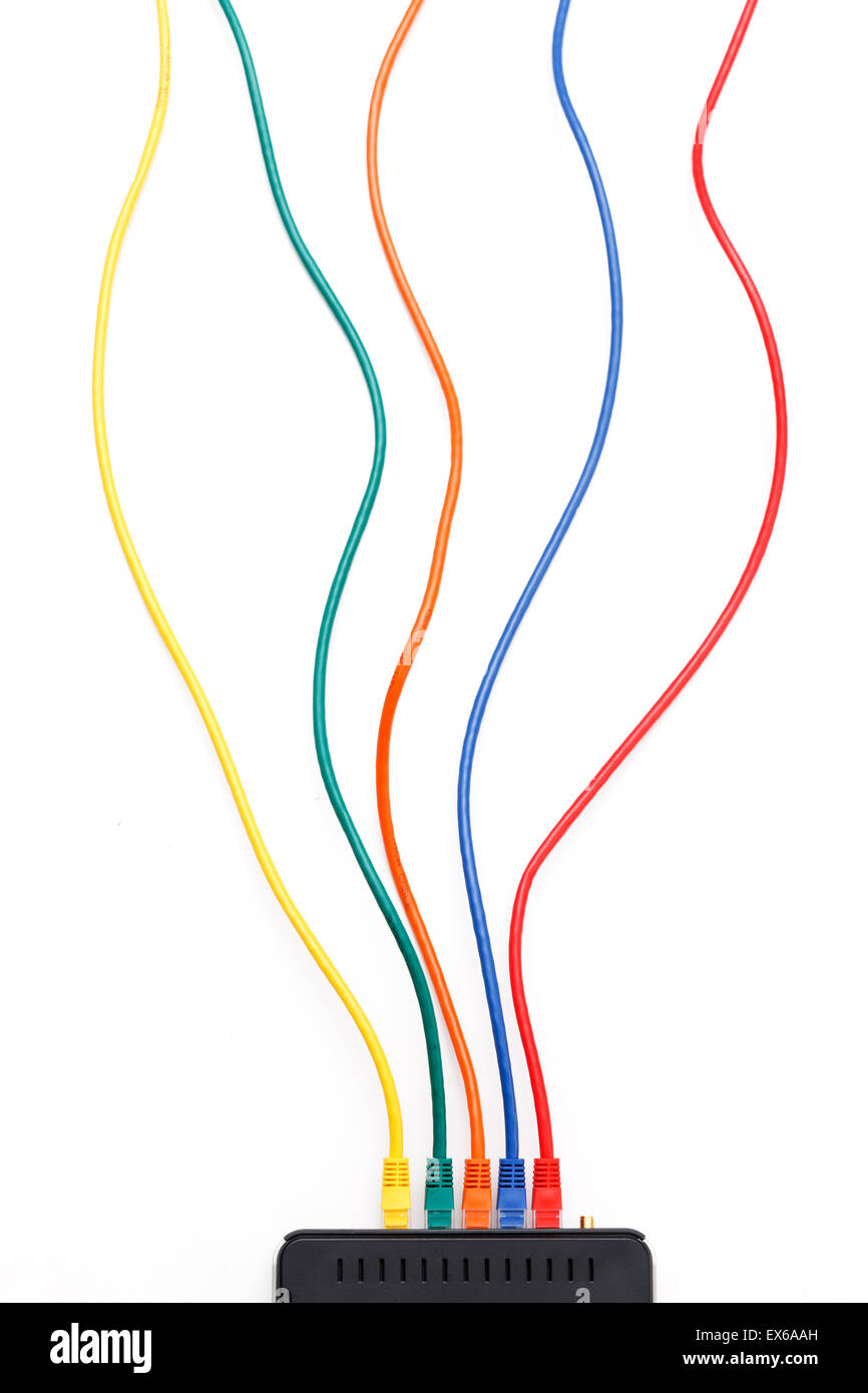 Internet cable coloured background hi-res stock photography and images ...