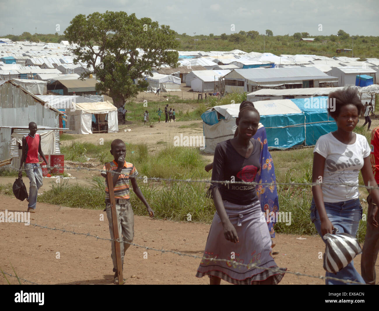 Juba, South Sudan. 15th June, 2015. Refugees in the UN refugee camp in ...