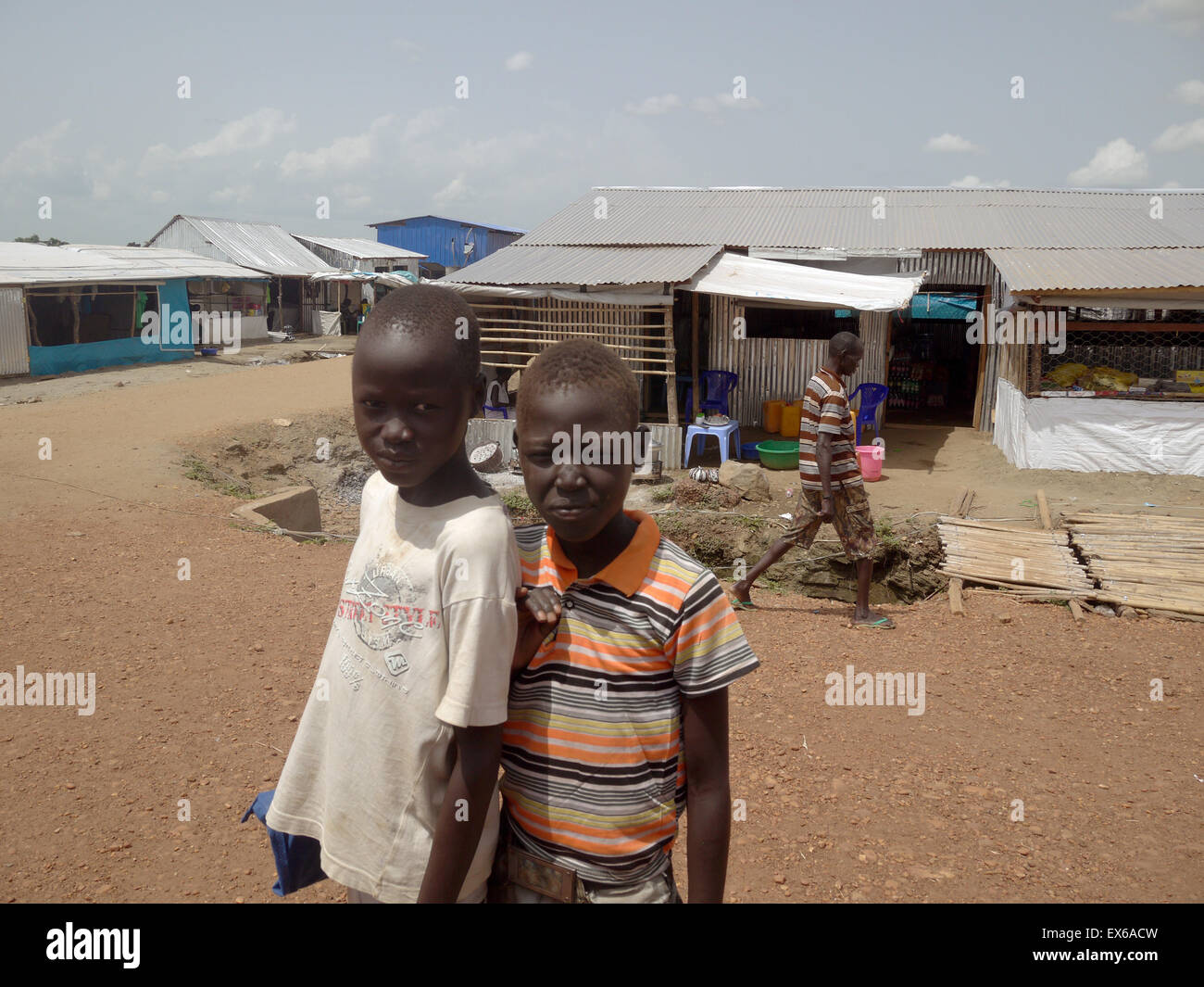Juba, South Sudan. 15th June, 2015. Two boys in the UN refugee camp in ...