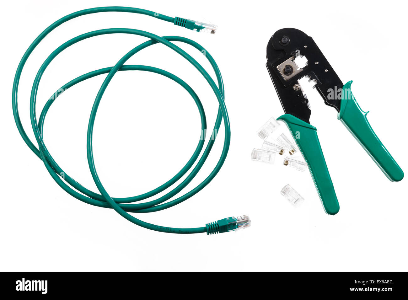Network cable and plier Stock Photo - Alamy