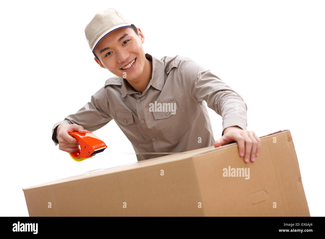 Man packing boxes hi-res stock photography and images - Alamy