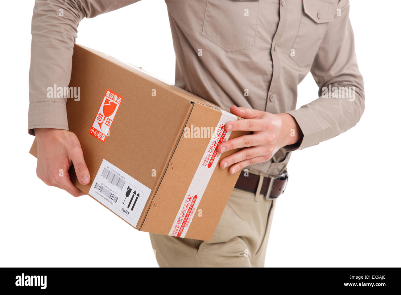 Man with package hi-res stock photography and images - Alamy