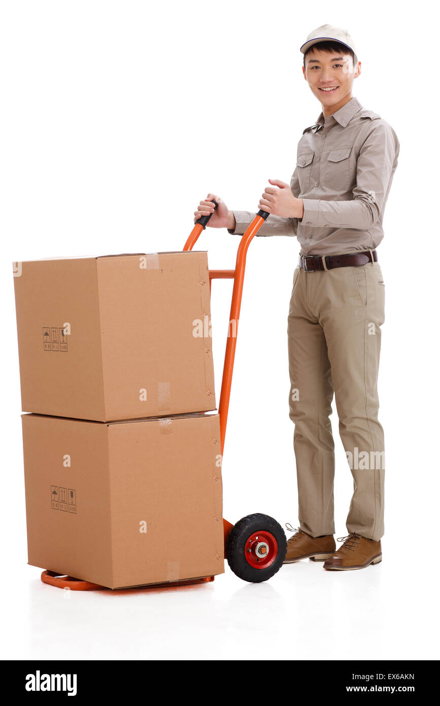 Man with barrow hi-res stock photography and images - Alamy