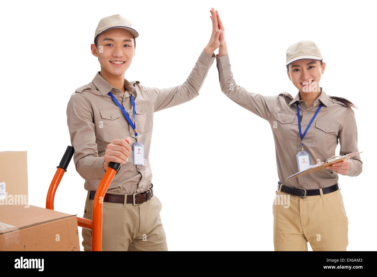 Two young women clapping their hands hi-res stock photography and ...