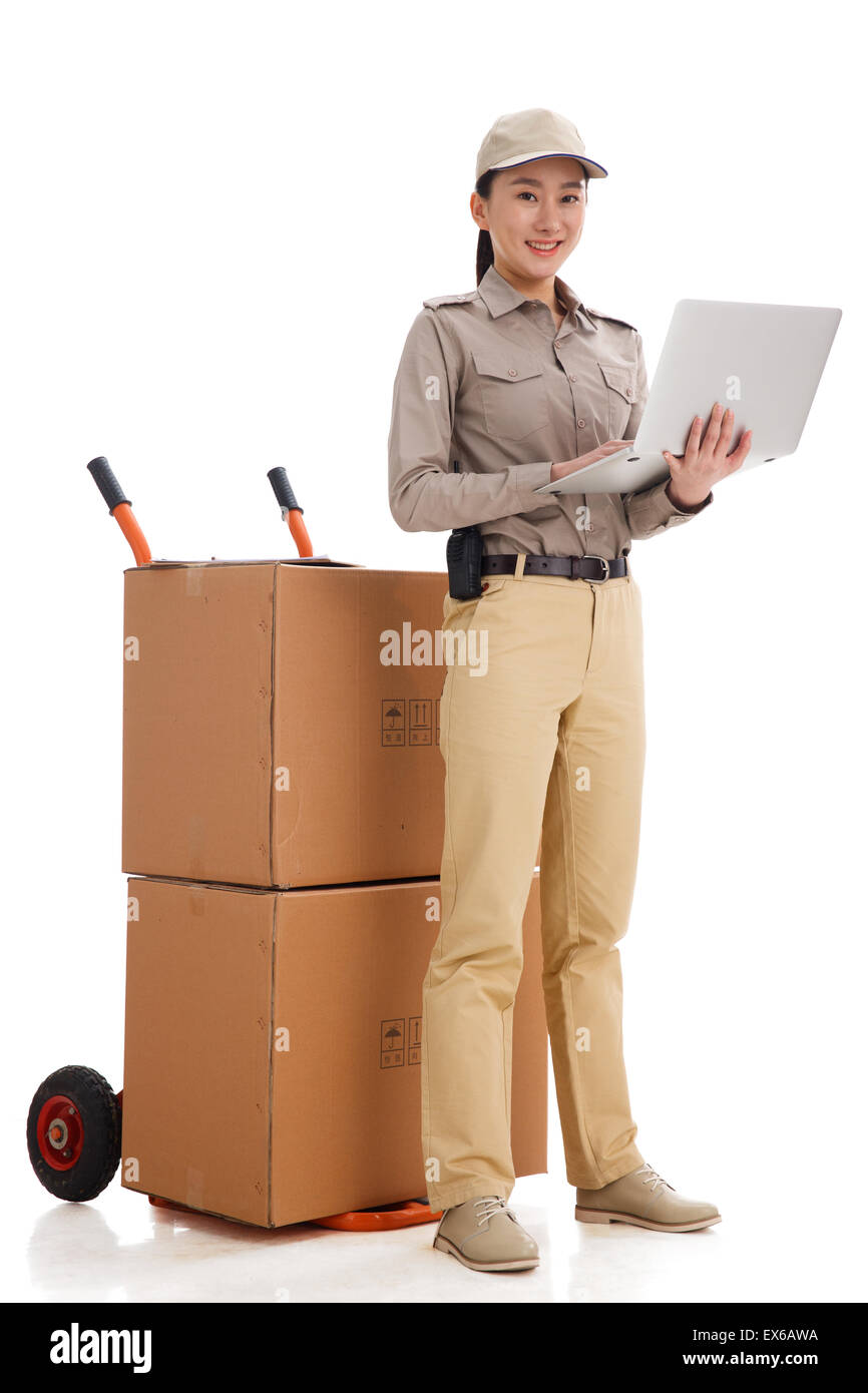 Laptop logistics hi-res stock photography and images - Alamy