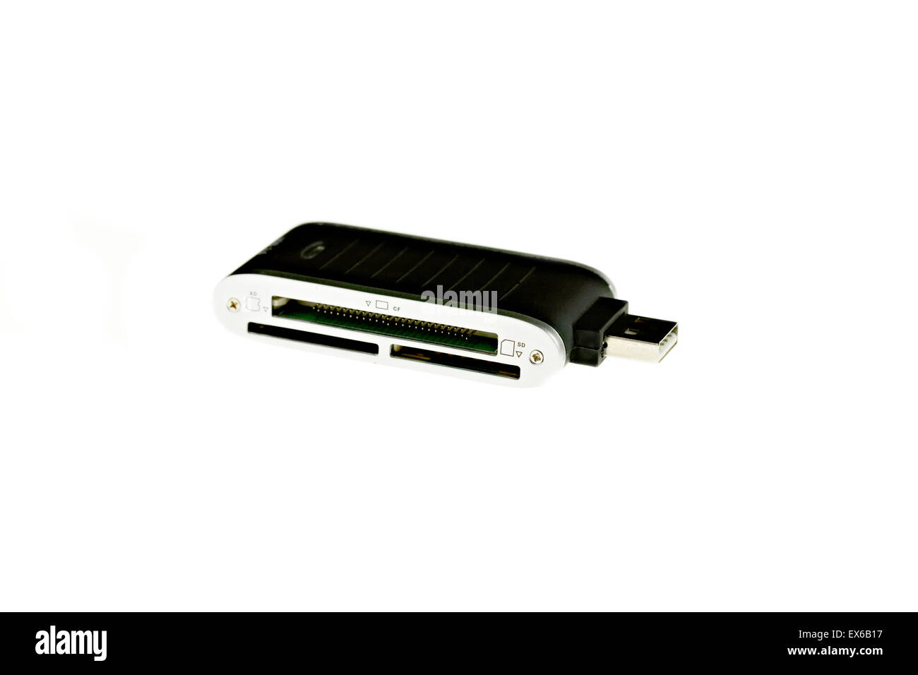 USB card reader on white background Stock Photo - Alamy
