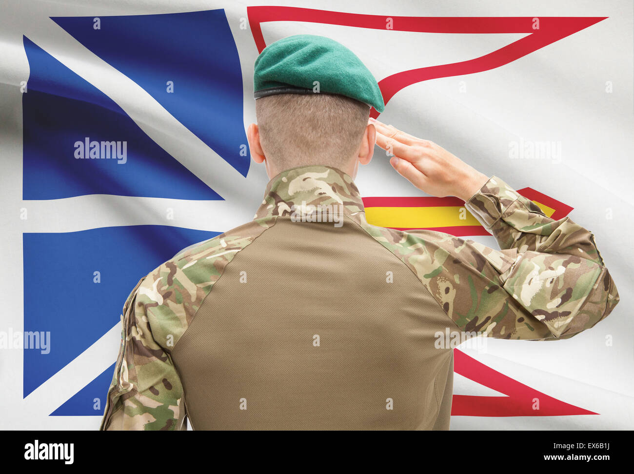 Canadian Soldier Saluting