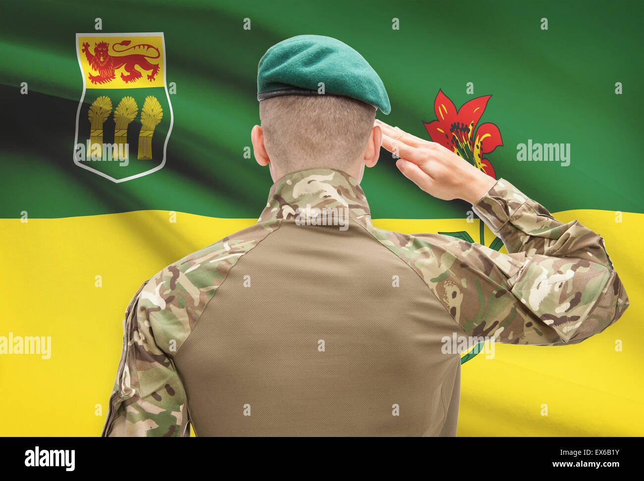 Canadian Soldiers Saluting