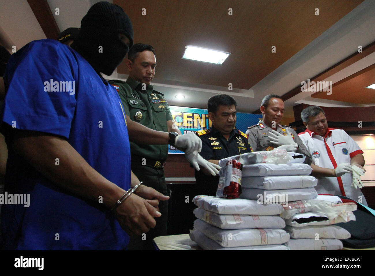 Pontianak, Indonesia. 08th July, 2015. Indonesian Customs Narcotics ...