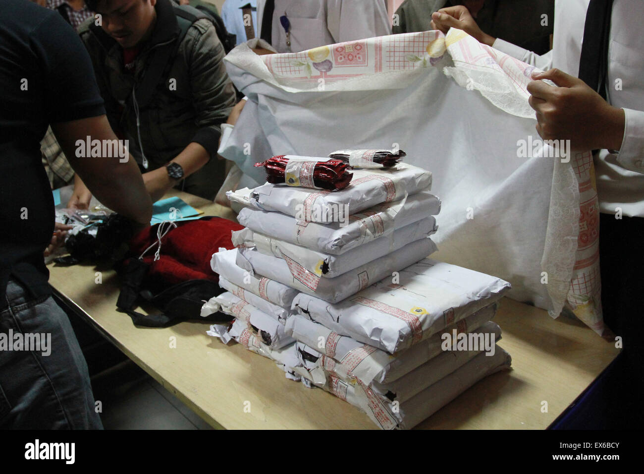 Pontianak, Indonesia. 08th July, 2015. Indonesian Customs Narcotics ...
