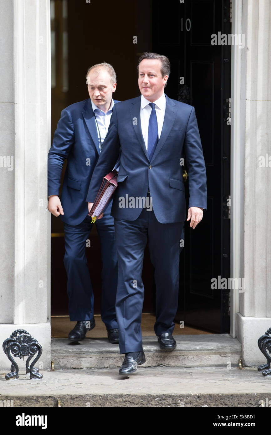 Downing Street, London UK. 8th July 2015. The Prime Minister David ...