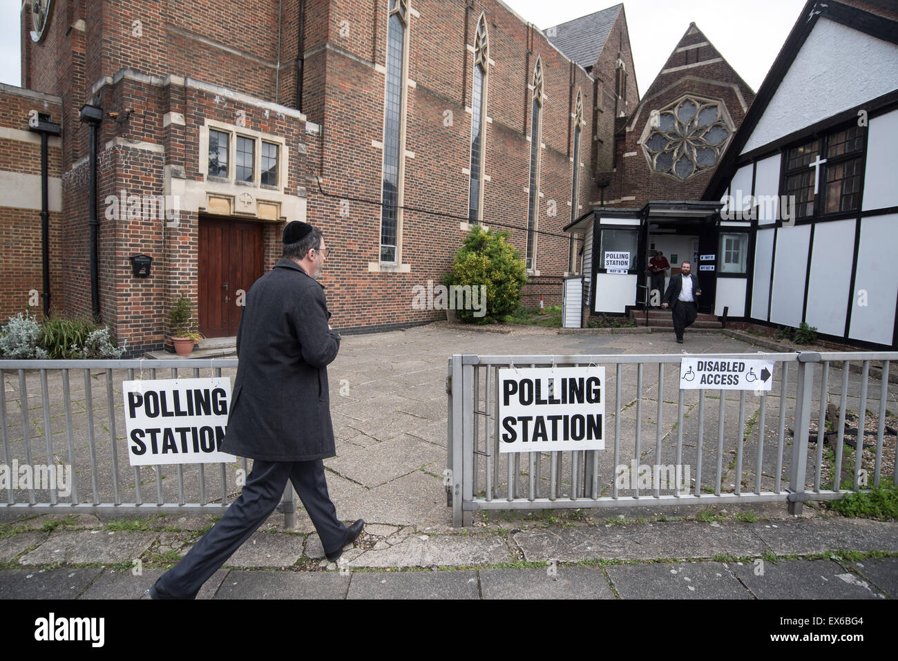 Voters cast their ballots at polling stations in North London's Borough ...