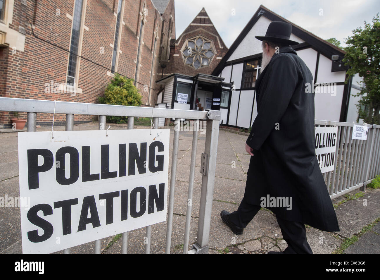 Voters cast their ballots at polling stations in North London's Borough ...