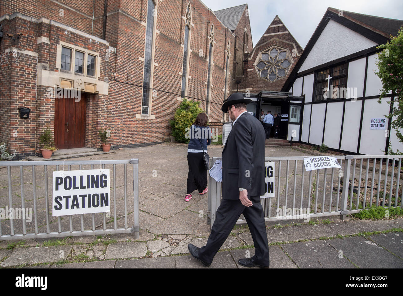 Voters cast their ballots at polling stations in North London's Borough ...