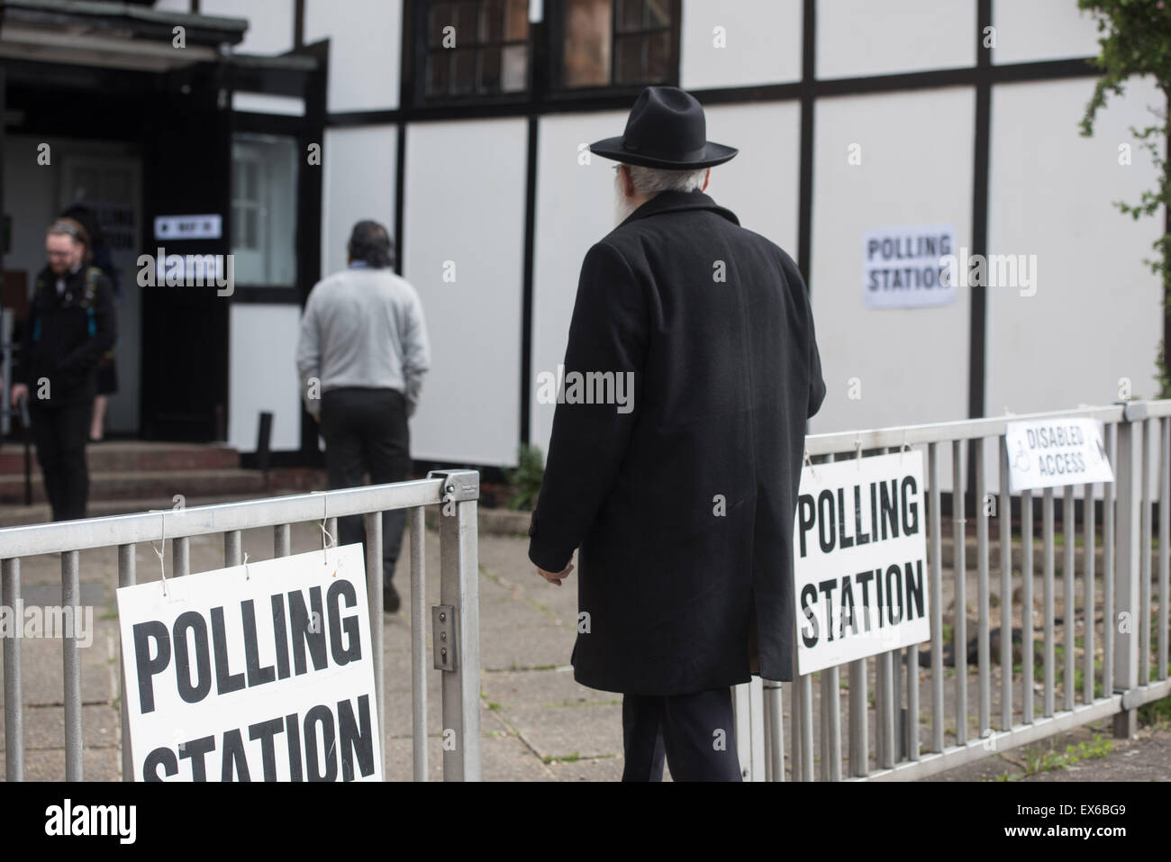 Voters cast their ballots at polling stations in North London's Borough ...