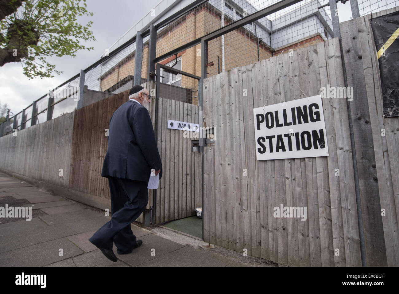 Voters cast their ballots at polling stations in North London's Borough ...