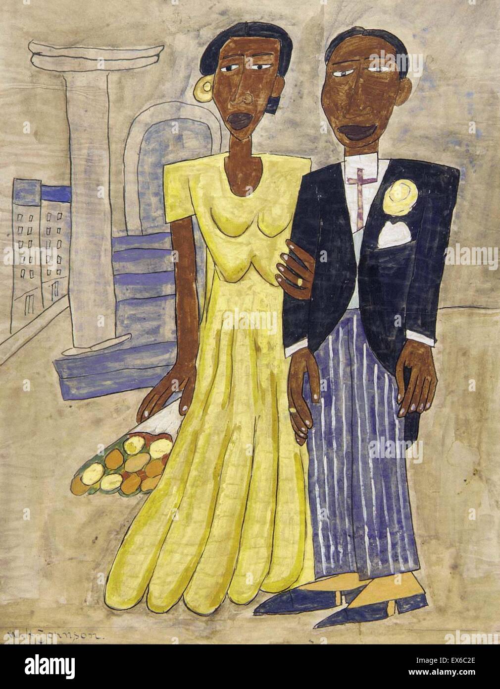 William h johnson wedding couple hi-res stock photography and images ...