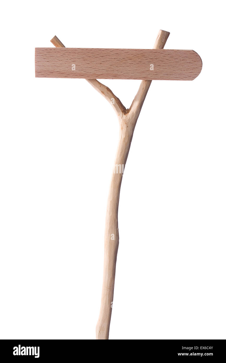 Wooden pointer on white background. Pointer unique and made by me Stock ...