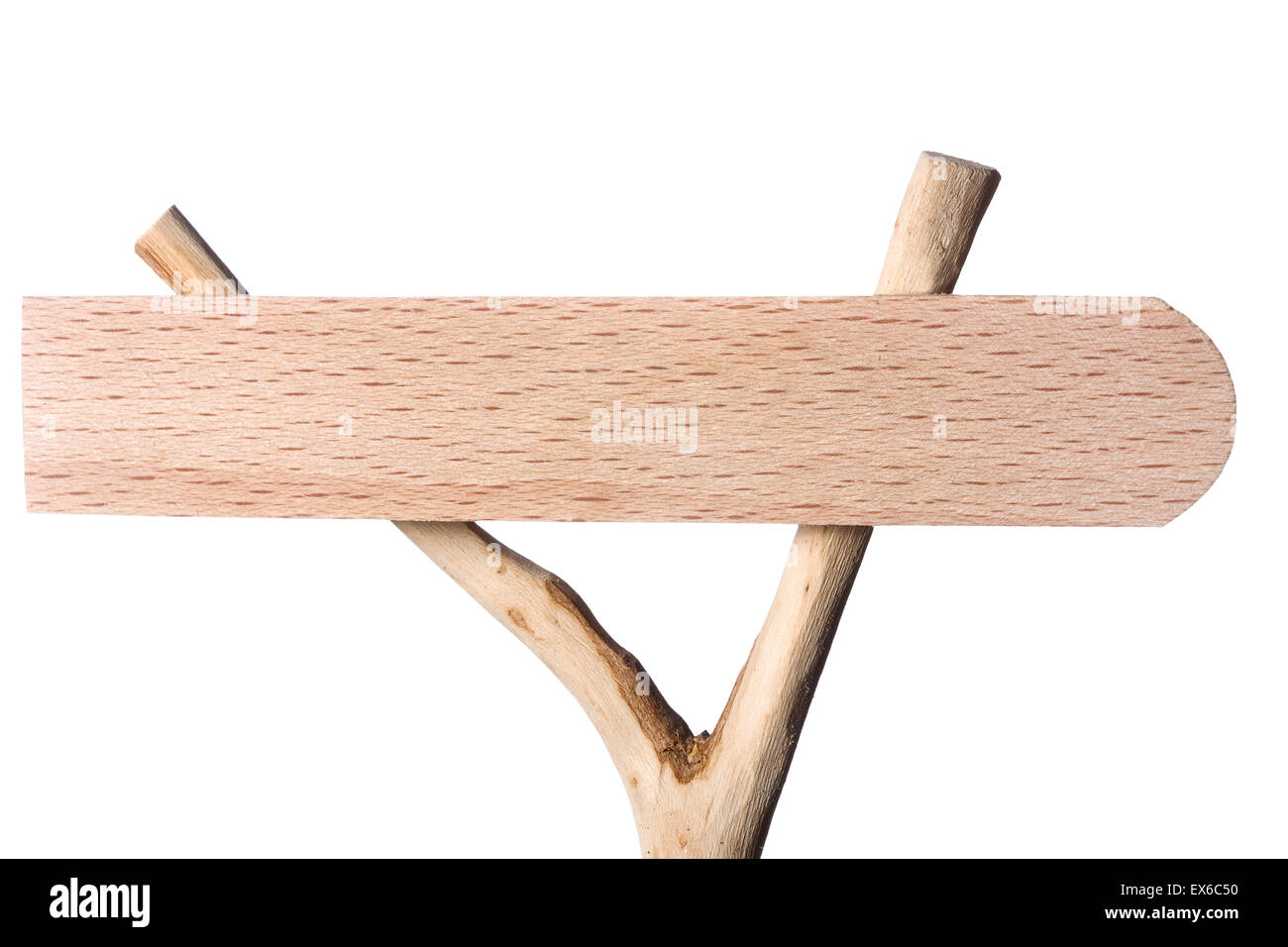 Wooden pointer on white background. Pointer unique and made by me Stock ...