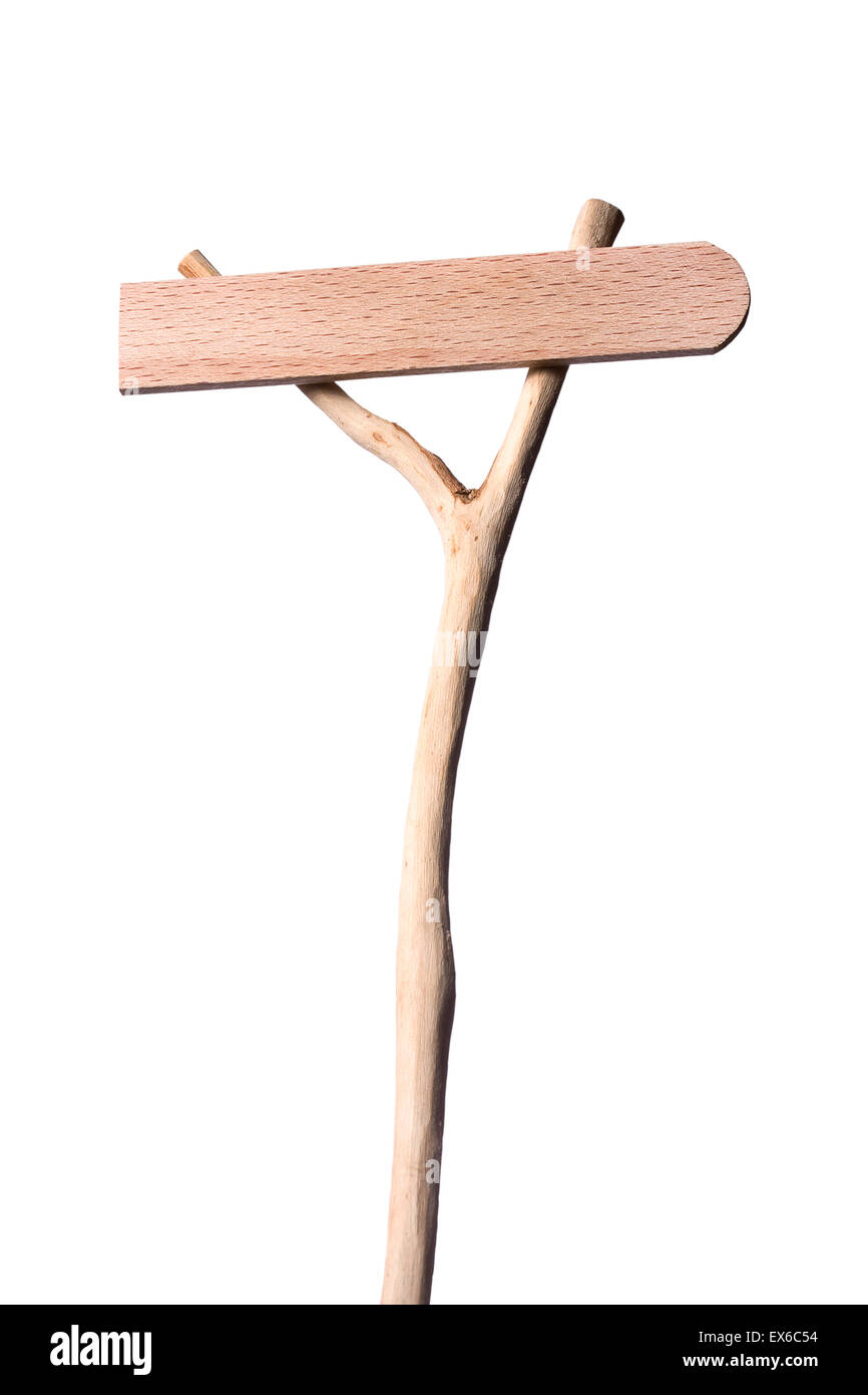 Wooden pointer on white background. Pointer unique and made by me Stock ...