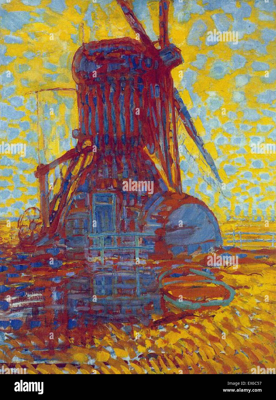 Piet Mondrian Mill in Sunlight Stock Photo - Alamy