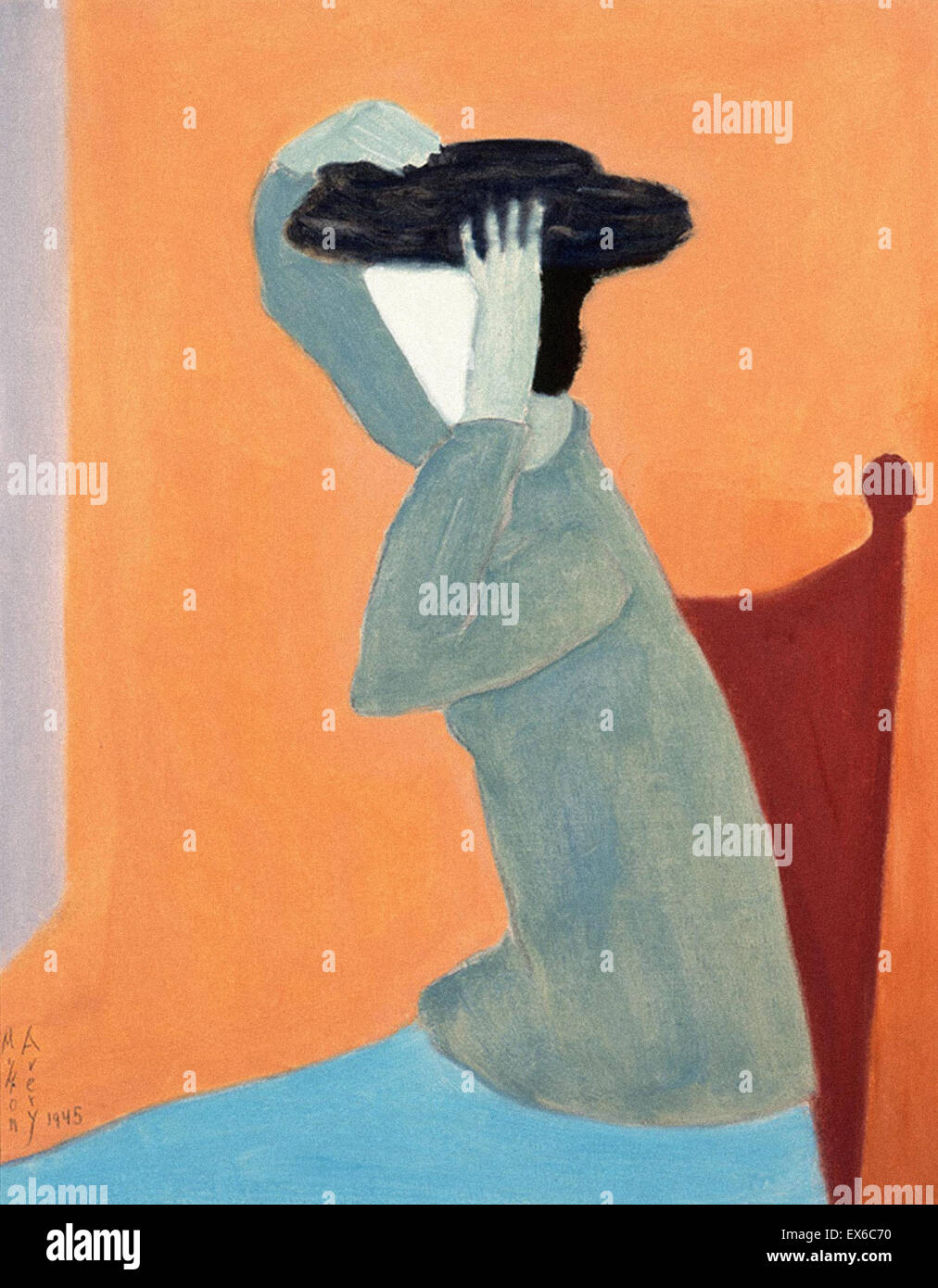 Milton Avery Woman with Hat Stock Photo - Alamy